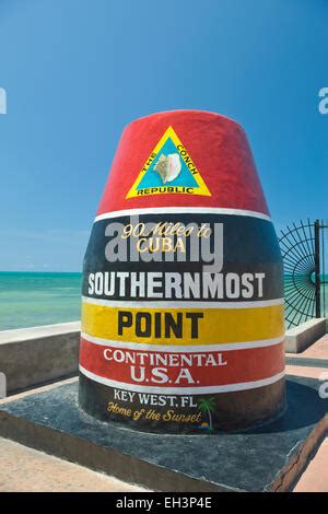 Southernmost Point Of Continental Usa In Key West Florida Usa Stock
