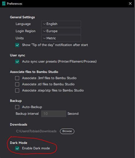 Enable Disable Dark Mode · Issue 371 · Softfeverorcaslicer · Github