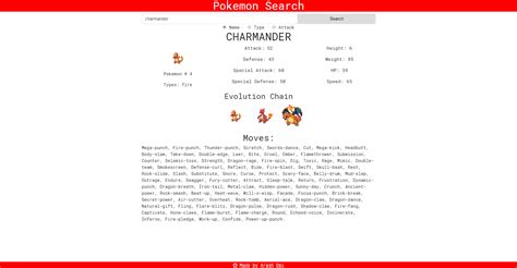 Github Arashdai Pokedex Project Using Pokemon Api