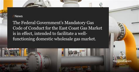 Hopgoodganim Lawyers On Linkedin Commencement Of Mandatory Gas Code Of