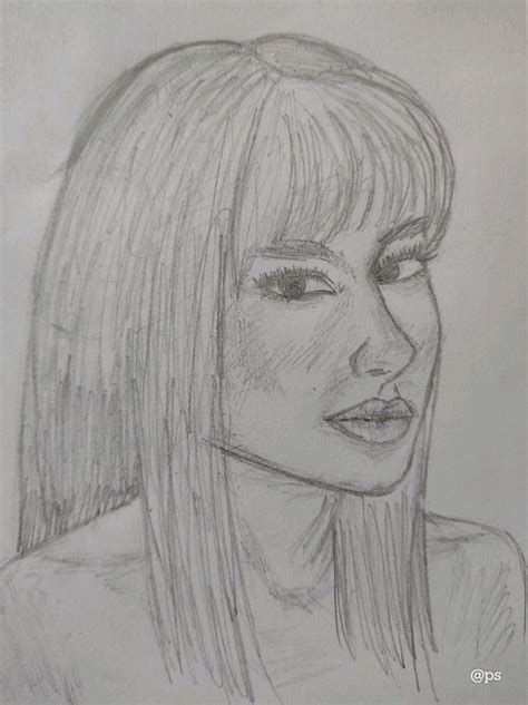 Without Reference Girl Sketch Sketchbook Drawing Sketches