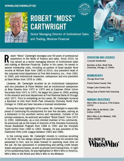 Finance Whos Who Newsletters