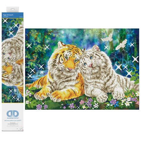 Diamond Dotz Tiger Smooch Animal Diamond Painting Kits For Adults