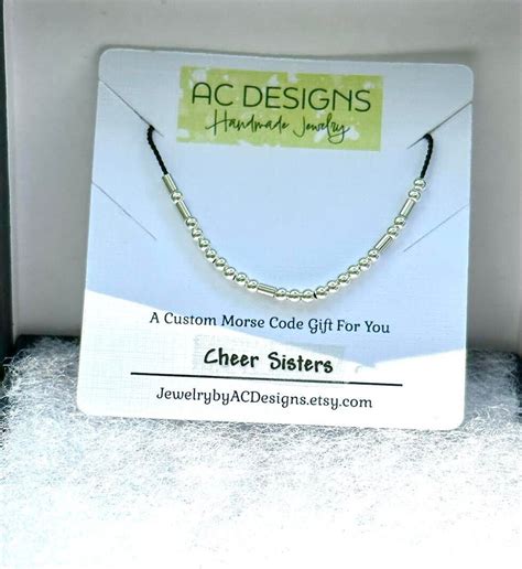 Morse Code String Bracelet Custom Gold Or Silver Beaded Bracelet With Hidden Message