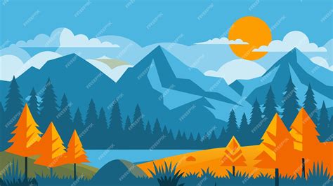 Flat Minimalistic Sunrise City Vector Art Perfect For Contemporary