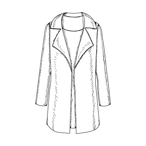 Premium Vector Vector On A White Background Sketch With Tench Female Fashion Coat