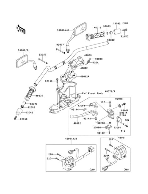 Руль B7f B8f для Kawasaki Kle650 Kle650 Versys год 2008 Oem