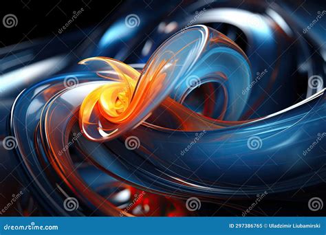 Abstract Blue Wave Pattern With Liquid Effect On A Dark Background Generated By Artificial