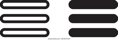 Three Horizontal Lines Icon Menu Icon Stock Vector Royalty Free 2270136425 Shutterstock