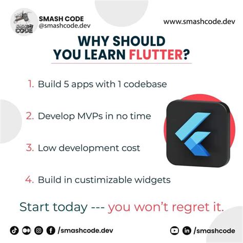Smashcode On Twitter Why Should You Learn Flutter Web Link In The First Comment