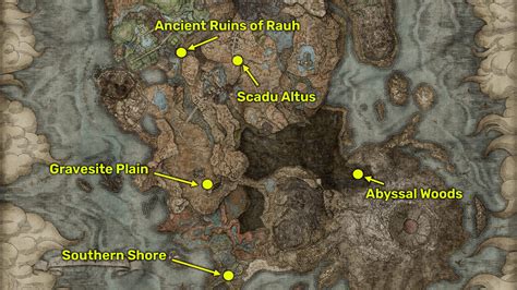 All Elden Ring Shadow Of The Erdtree Map Fragment Locations Rock