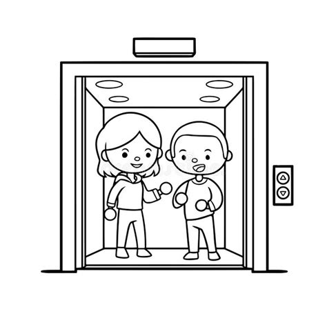 Coloring Elevator Stock Illustrations 33 Coloring Elevator Stock