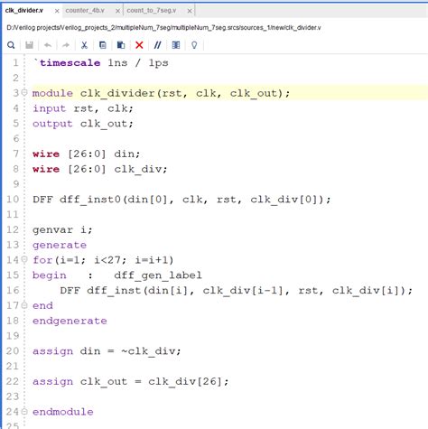 Need Help With Basic Counter Using 7 Segment Display Using Basys 3 Rfpga