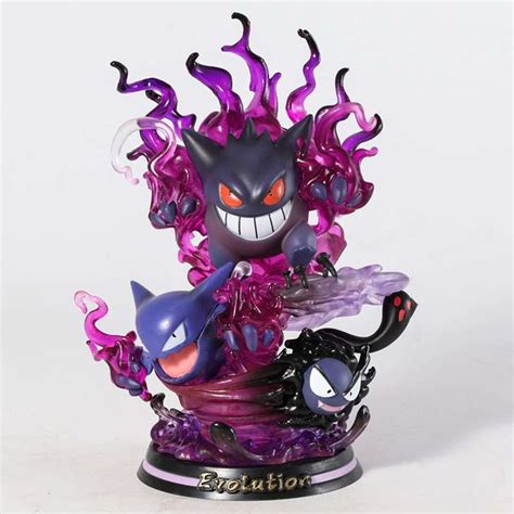 Promo Anime Figures Pokemon Charizard Mewtwo Gengar Evolution Model Led