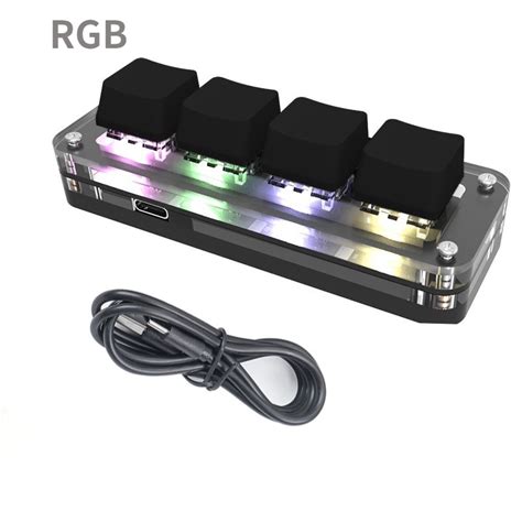 Rdxone Programming Macro Keyboard Rgb Custom Knob Keyboard 3 6 12 Keys 2 Knob Gaming Mini Keypad