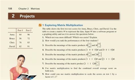 Solved Exploring Matrix Multiplication The Table Shows The Chegg