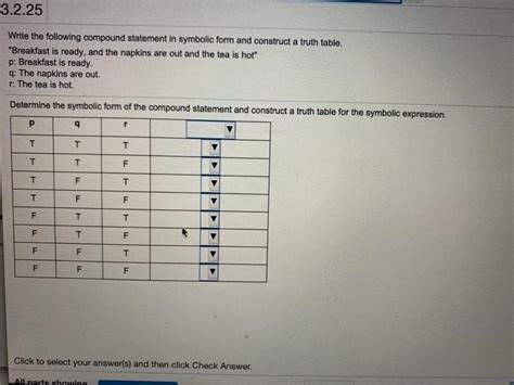 Solved Write The Compound Statement In Symbolic Form And