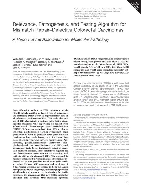 Pdf Relevance Pathogenesis And Testing Algorithm For Mismatch