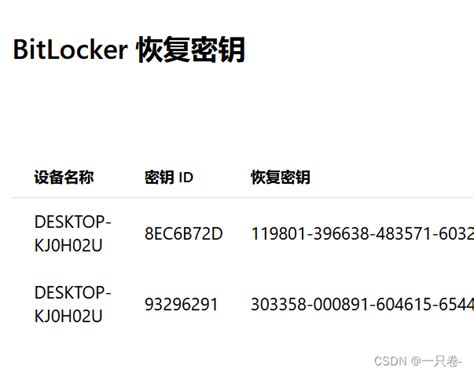 Bitlocker 恢复密钥完整 Bitlocker 恢复密钥标识836c2a92 2cff 46c8 9517 8bd114 Csdn博客 Bitlocker 恢复密钥完整 Bitlocker 恢复密钥标识836c2a92 2cff 46c8 9517 8bd114 Csdn博客