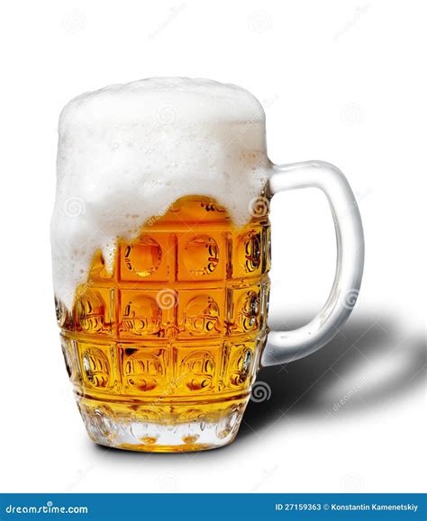 Glass Of Light Beer Foam Stock Image Image Of Pint Amber 27159363