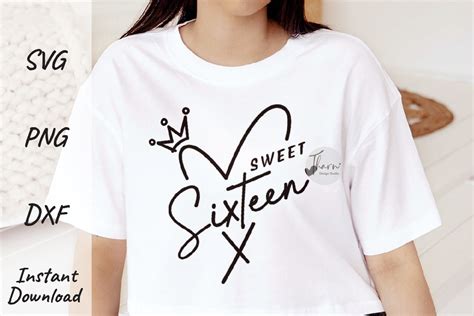 Sweet Sixteen Svg Birthday Sublimation Graphic By Dsigns · Creative Fabrica