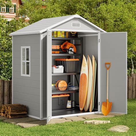 6 X 4 Ft Outdoor Storage Shed Clearance Lofka Resin Storage Shed Large