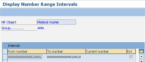 Solved Number Range For Material Type Sap Community