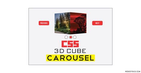 Want Create A Css Cube Carousel Check Out This Css 3d Cube Carousel With Jquery Html Cube