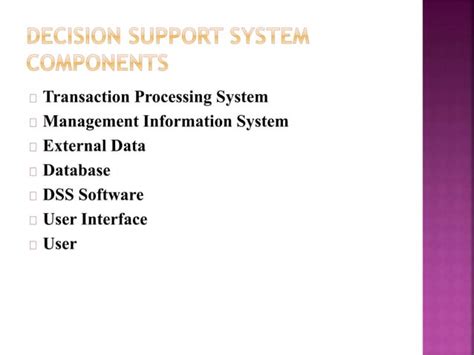 Decision Supporting System Pptx