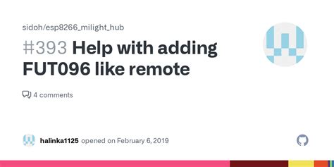 help with adding fut096 like remote · issue 393 · sidoh esp8266 milight hub · github