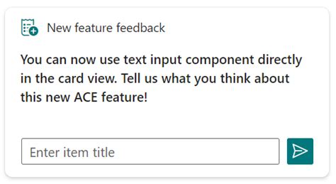 How To Use Text Input In Adaptive Card Extensions Card Views Aimery Thomas Blog