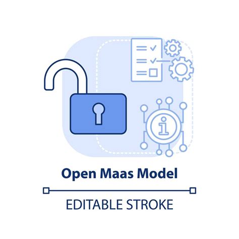 Open Maas Model Light Blue Concept Icon Regulated Utility Mobility As Service Model Abstract