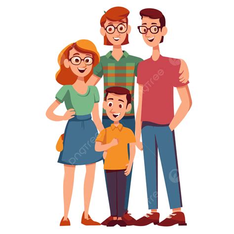 عائلة رسم كاريكتوري ، Illustration المتجه الأسرة قصاصة فنية كرتون