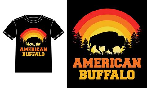 American Bison Buffalo Vintage Retro Sunset Unisex T Shirt 13750895