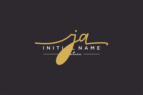 Initial Ja Signature Logo Template Vector Hand Drawn Calligraphy