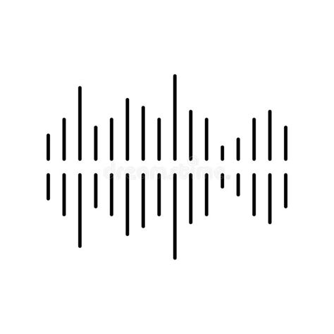 Frequency Pulse Wave Collection Icons Set Vector Stock Vector