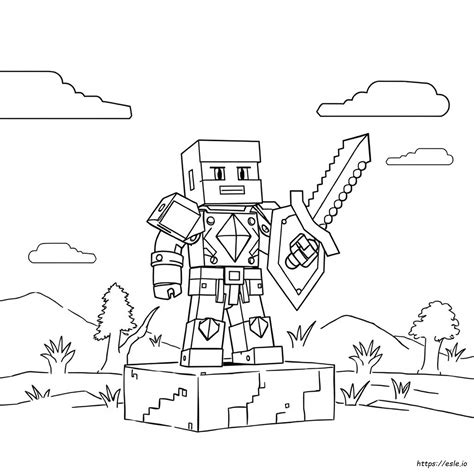 Dibujos Para Colorear De Minecraft Steve Dibujo Para Colorear De