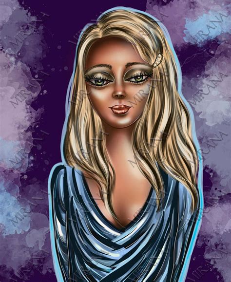 Портрет девушки вымышленный персонаж цифровой рисунок Милена Иванова скачать на