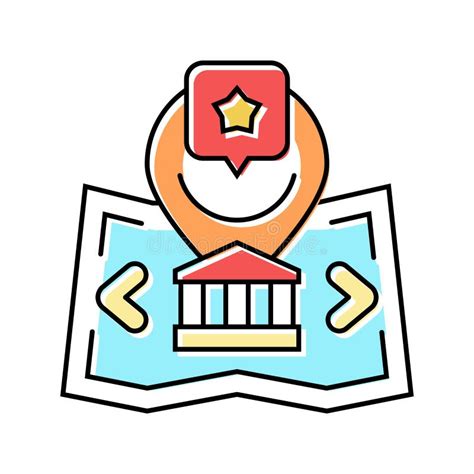 Venue Selection Agency Color Icon Vector Illustration Stock Vector