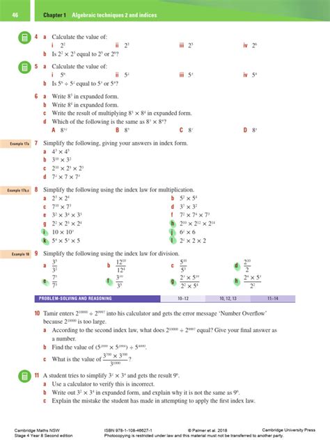 Multiplying And Dividing Index Laws 0303 Pdf Elementary Mathematics