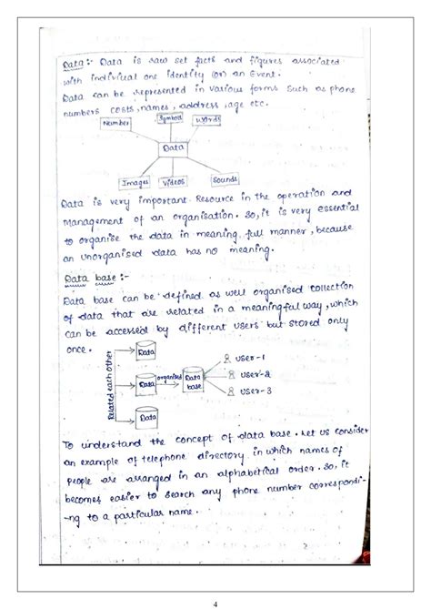 Database Management System Notes For B Com Students Pdf