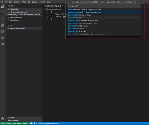 [iot Workbench][embedded Linux Project] Integrated Terminal Is Forced To Dev Container · Issue