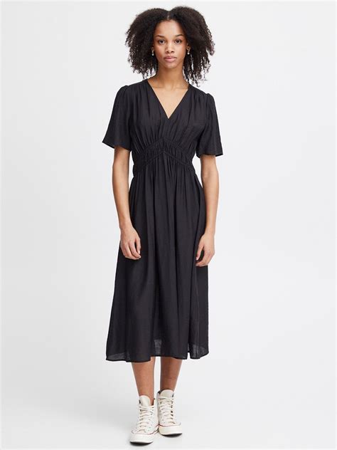 Ichi Womens Black Quilla Dress Designerwear