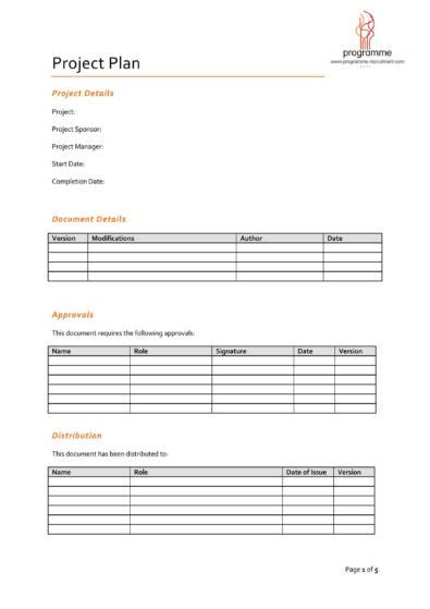 Professional Project Plan Templates Excel Word PDF ᐅ TemplateLab