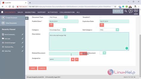 How To Create Documents In Suitecrm Youtube