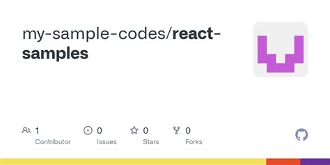 Github My Sample Codesreact Samples