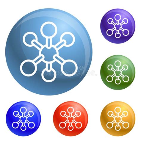 Molecule Icons Set Vector Stock Vector Illustration Of Element 130416115