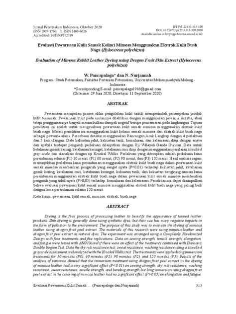 Samak Kelinci Mimosa Pdf