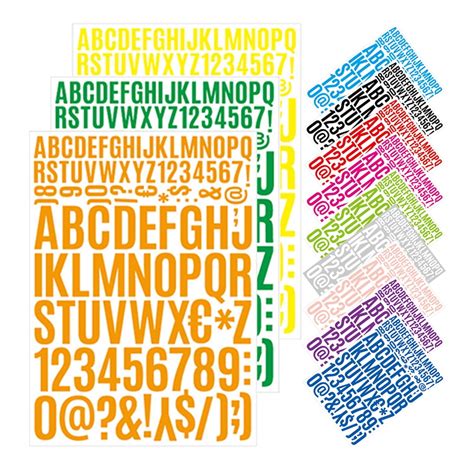 Onaparter 12 Sheets Alphanumeric Stickers Letter Number Diy Letters
