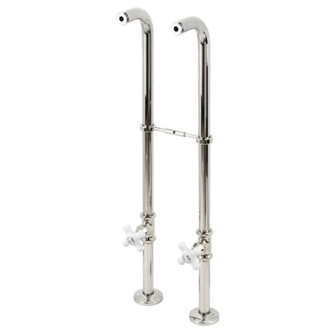 Kingston Brass Freestanding Supply Line With Stop Valve In Polished